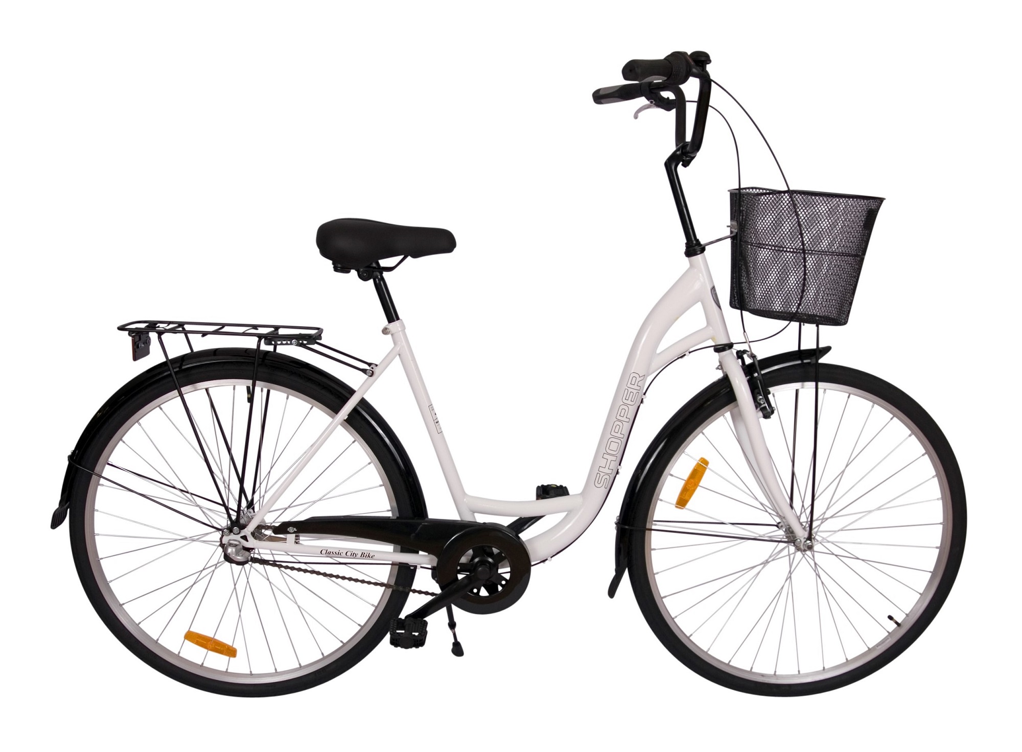 Damesykkel Shopper - 28 hvit + Lås kjede - 4095,- - Damesykler ...